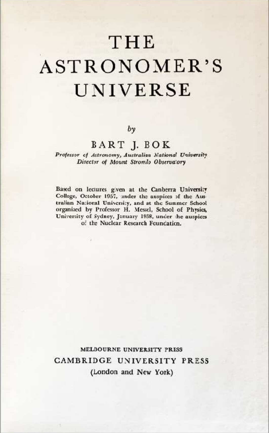 Week 116: The Astronomer’s Universe | Robert Menzies Institute