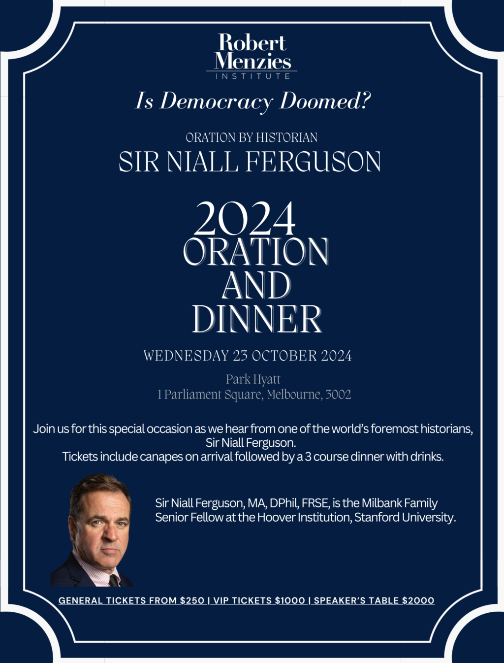 2025 Menzies Oration by Toby Young, Lord Young of Acton | Robert ...